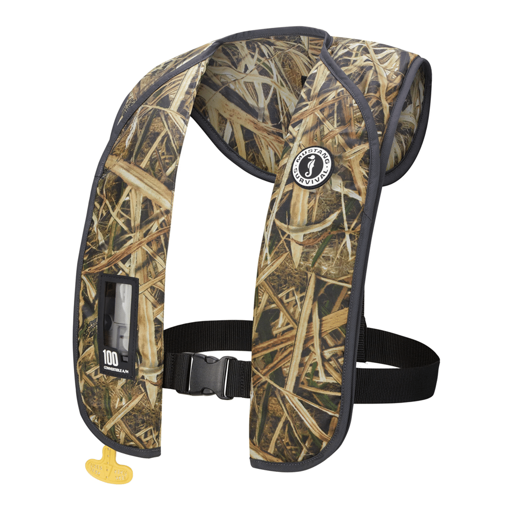 Mustang MIT 100 Convertible Auto/Manual Inflatable PFD Mossy Oak CAMO ...